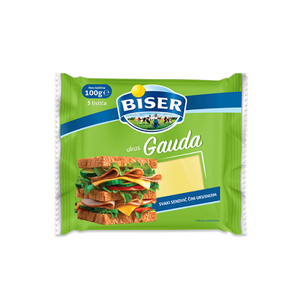 Biser Topljeni Sir Gauda 100g - Mlekoprodukt